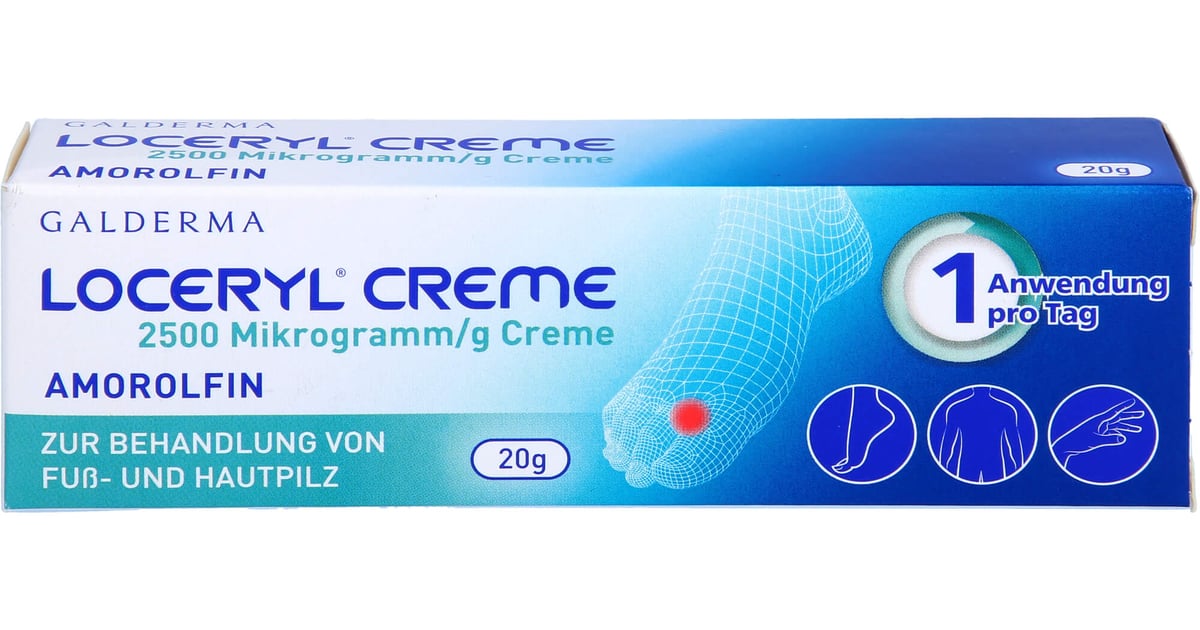 Loceryl Creme bei Fuß- und Hautpilz, 20 g Creme