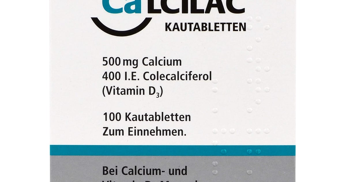 CALCILAC Kautabletten 500 mg/400 I.E.