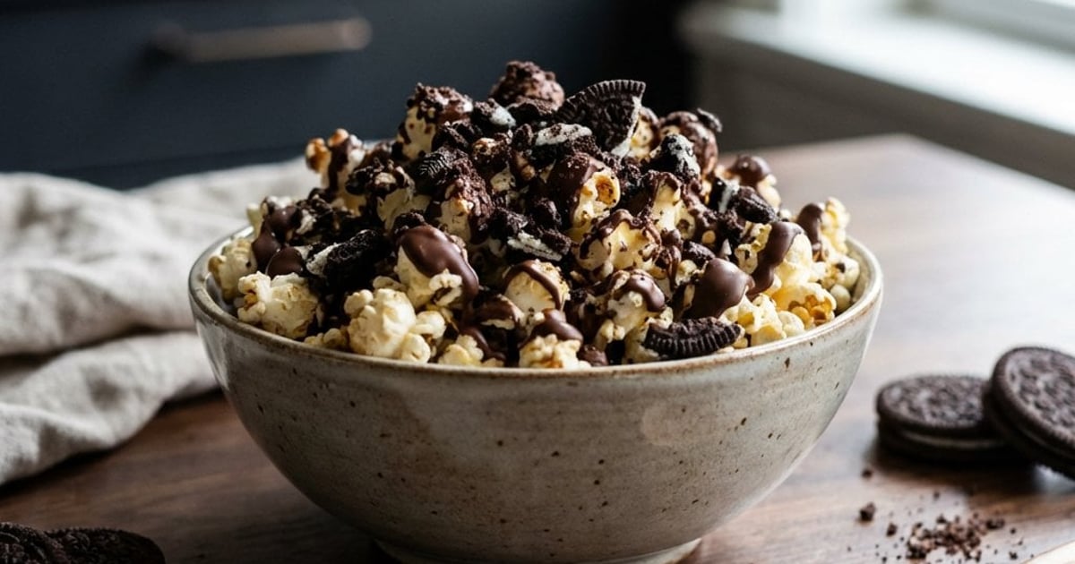 Oreo Popcorn Rezept | Knuspriger Party-Snack | Knuspr.de