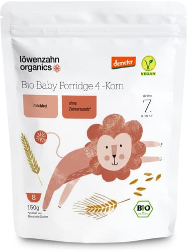 Löwenzahn Organics Demeter Bio Baby Porridge 4-Korn 6+Monate