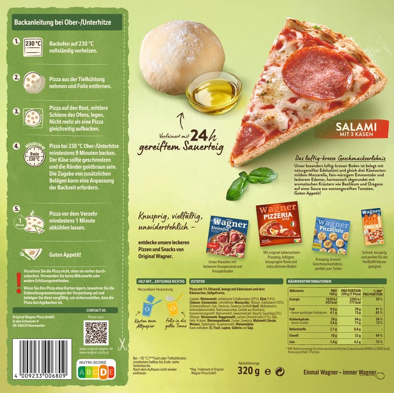WAGNER DIE BACKFRISCHE Salami 320g